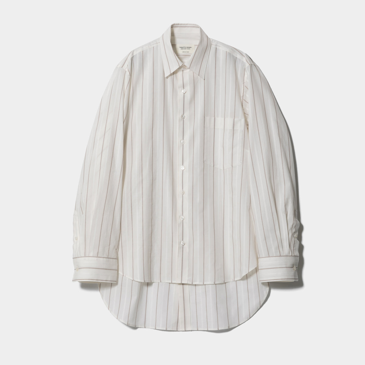 double-front cotton silk JQ stripe shirt – beautiful people online store