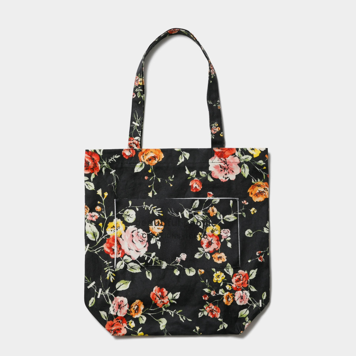 seasonal print name tag tote – beautiful people online store